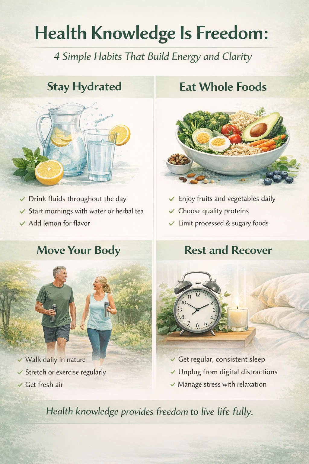 Health Knowledge: Simple Habits That Build Energy and Clarity - Helping ...